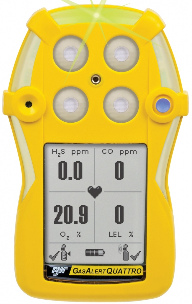 Máy đo khí BW Technologies by Honeywell, Model Gas Alert Quattro